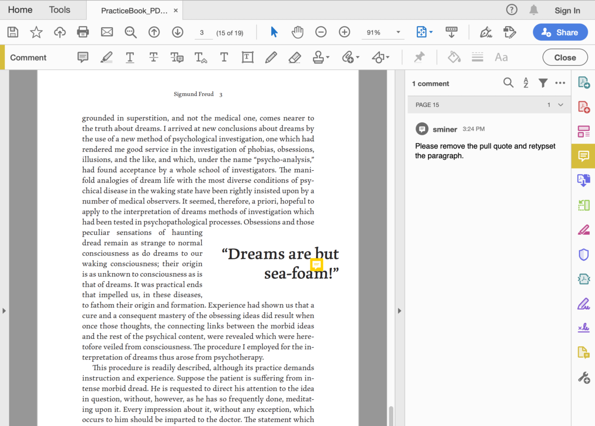 How To Use Adobe Acrobat's "Comment" Feature - Bookmobile Design & Digital