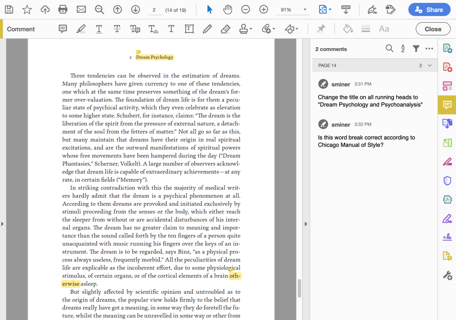 How To Use Adobe Acrobat's "Comment" Feature - Bookmobile Design & Digital